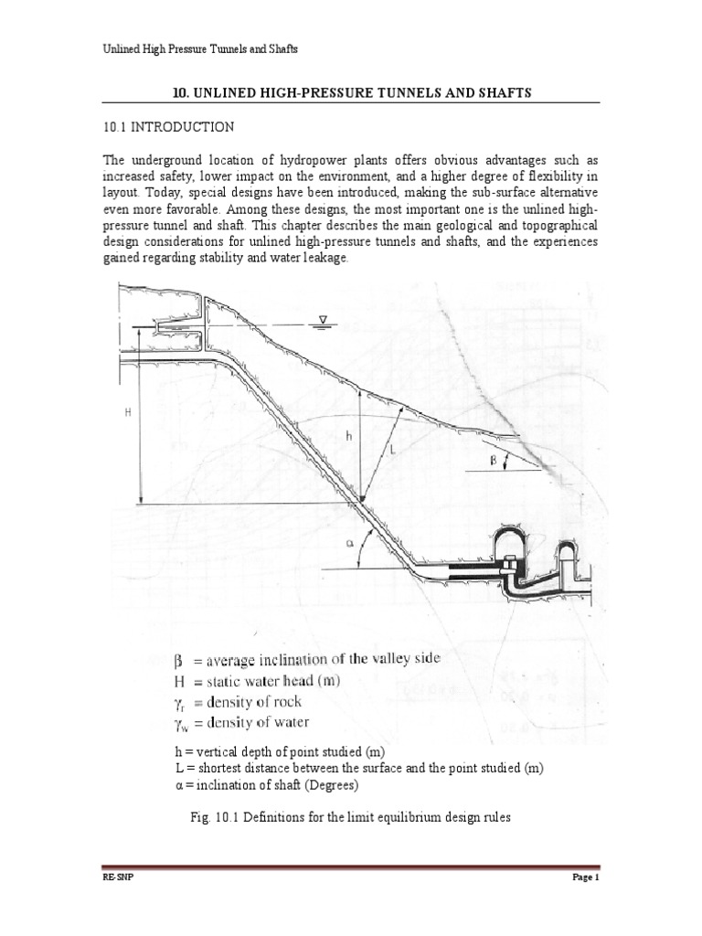 Unlined High Pressure Tunnel and Shafts | PDF | Stress (Mechanics ...