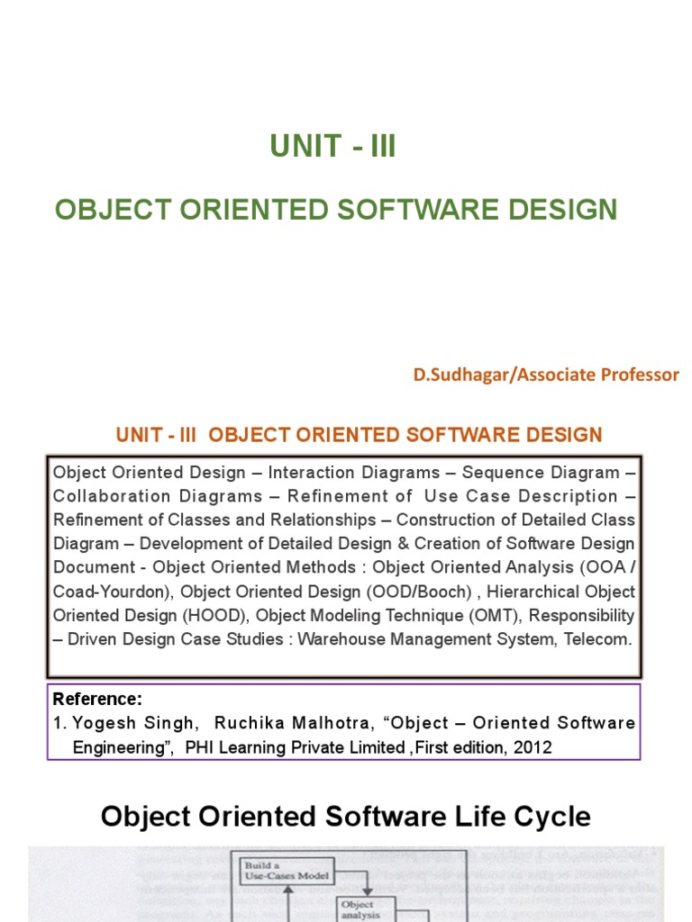Oose Unit 3 1 Pdf Class Computer Programming Unified Modeling Language
