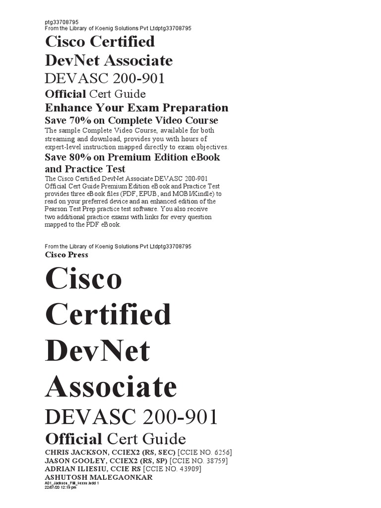 Cisco Certified Dev Net Associate DEVASC200901 | PDF | Computer Network ...