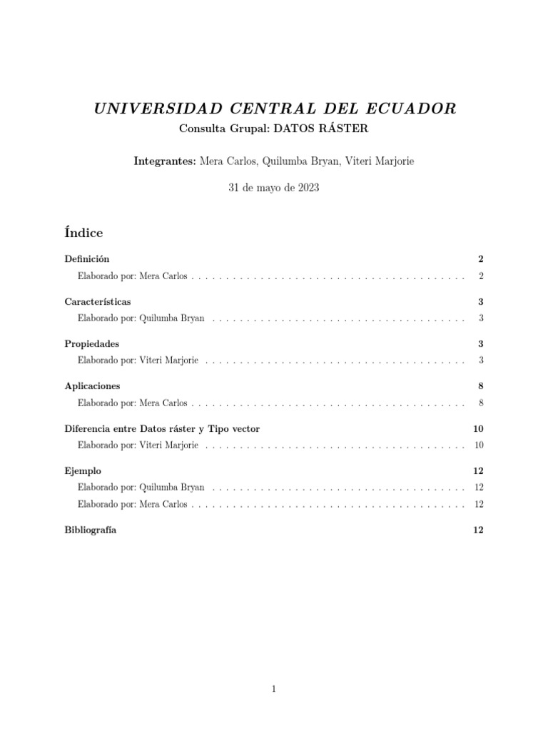 Datos Raster | PDF | Sistema de información geográfica