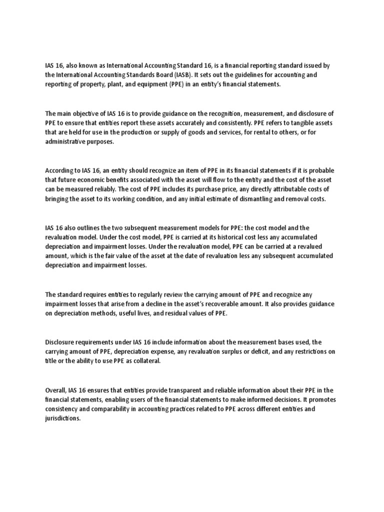 Ias 16 | PDF