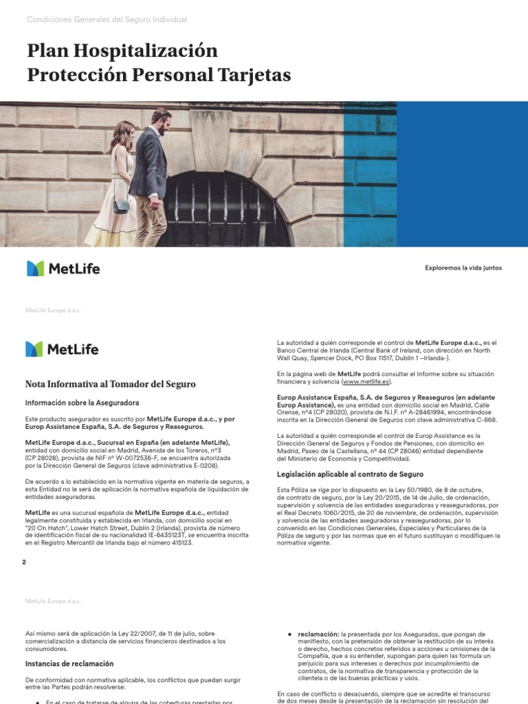 Metlife | PDF | Póliza de seguros | Seguro