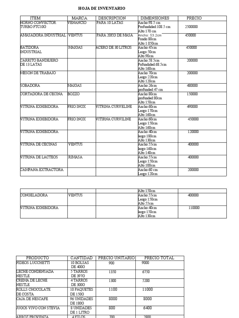 Inventario 2023 - 091630 | PDF