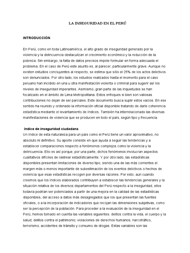 Dibujos sobre la Inseguridad en Perú | PDF | Pena capital | Castigos