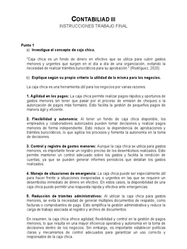 Trabajo Final Contabilidad 3 | PDF | Contabilidad | Bancos