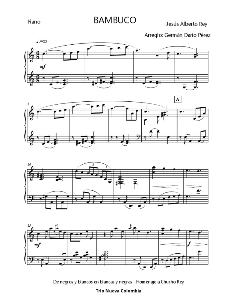 Bambuco - Piano | PDF