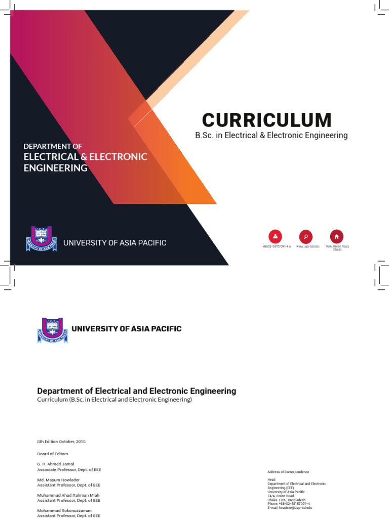 UAP EEE Curriculum Overview | PDF | Course Credit | Electrical Engineering