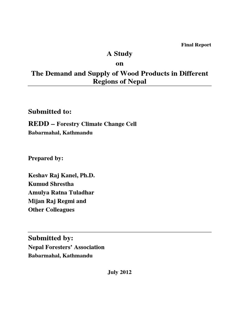 2012-Annex 1 - Demand and Supply of Wood Products | PDF | Reducing ...