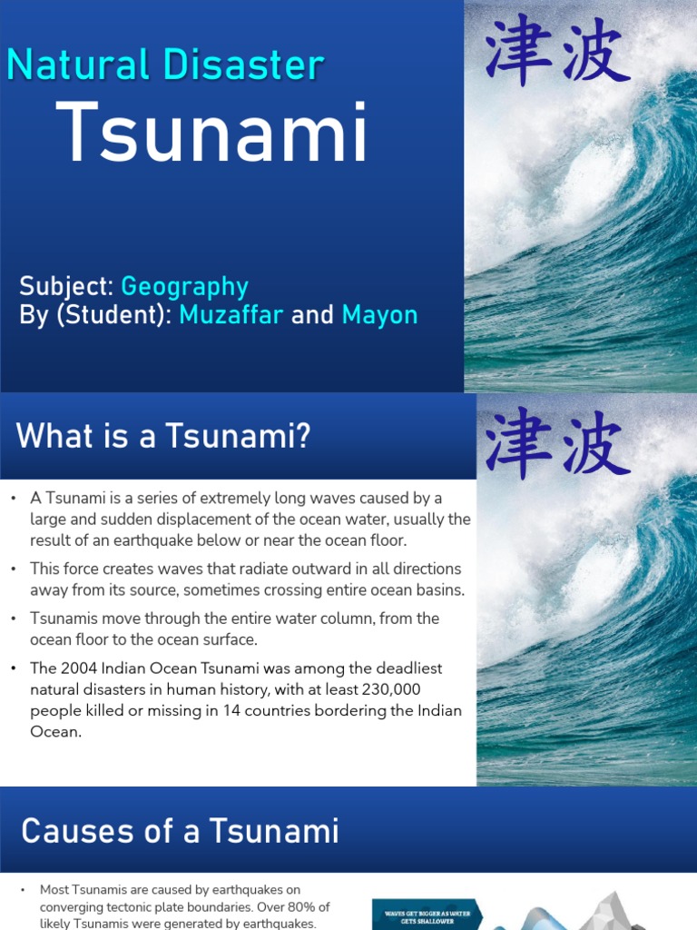 Natual Disaster (Tsunami) - Grade 7 | PDF