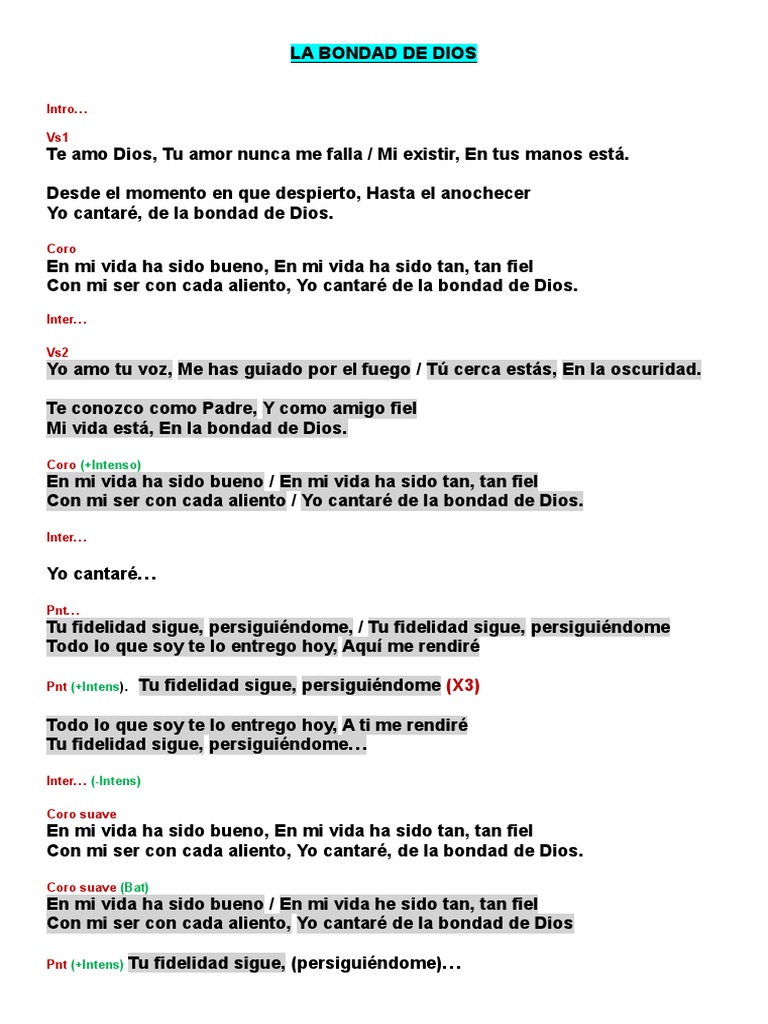 La Bondad de Dios | PDF