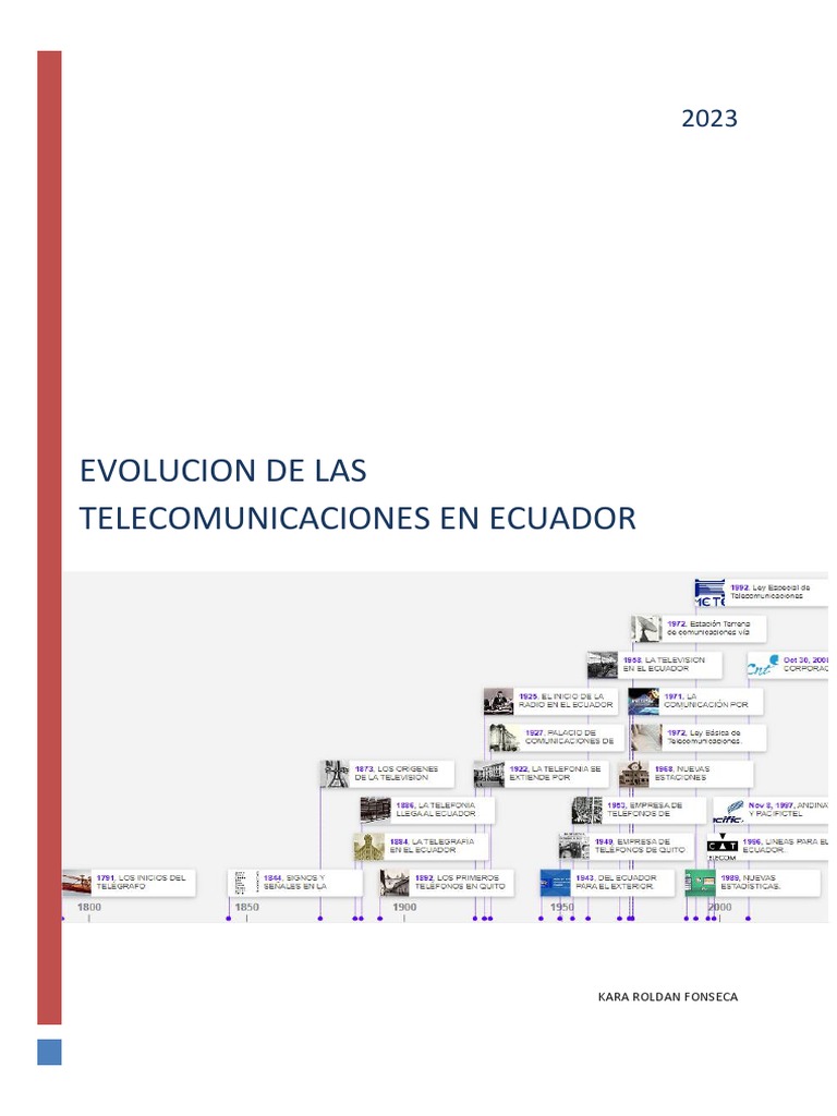 Evolución de Las Telecomunicaciones KARLA ROLDAN | PDF ...