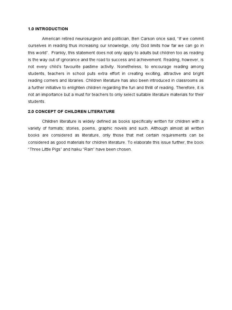 Children Literature Task 1 | PDF | Children's Literature | Poetry