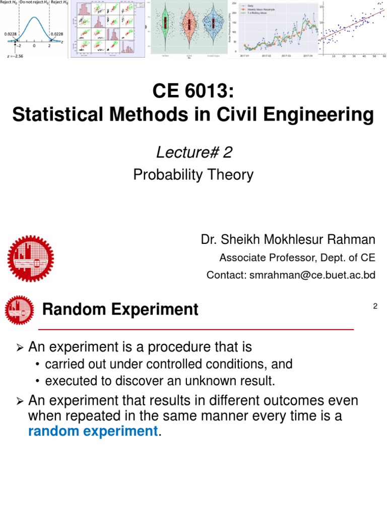 Lecture 2 Probability Theory | PDF | Probability Distribution | Random Variable