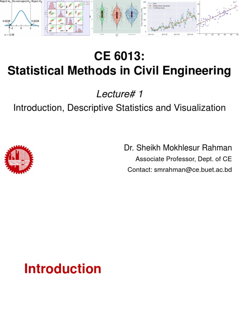 Lecture 1 Introduction Descriptive Stat Pdf Statistics Standard