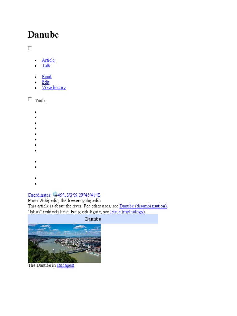 Danube | PDF | Danube | Linguistics