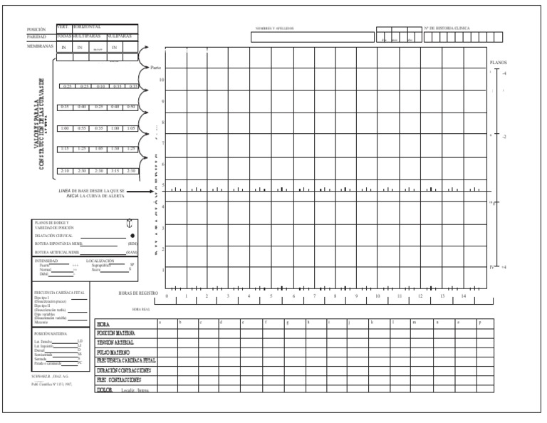Plantila Partograma OMS | PDF | Partería | Embarazo Mamífero
