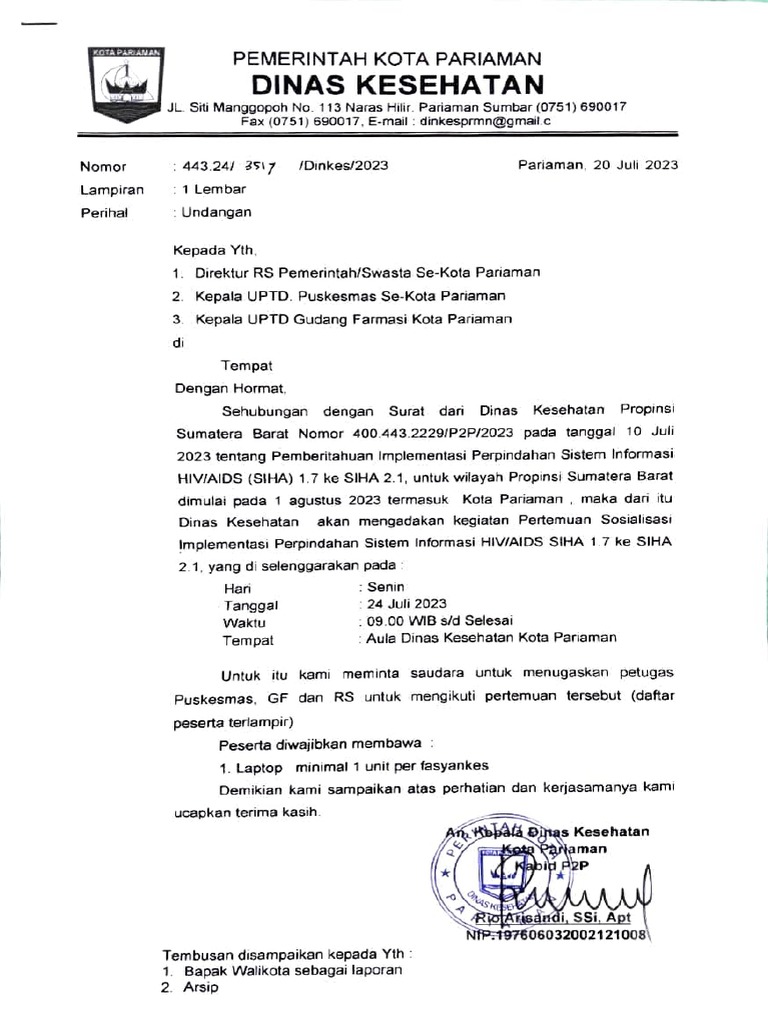 Undangan SIHA 2.1 | PDF