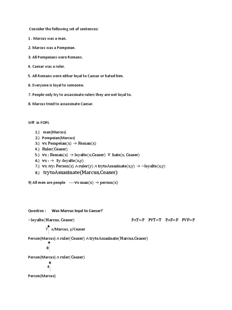 Lecture Notes 3 8 To 18 8 Predicate Logic Pdf Mathematical Logic