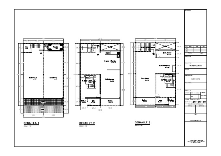 Denah Ruko 3 Lantai | PDF