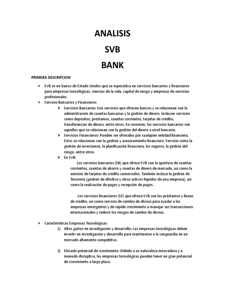 Resumen SVB | PDF | Bancos | Deuda gubernamental