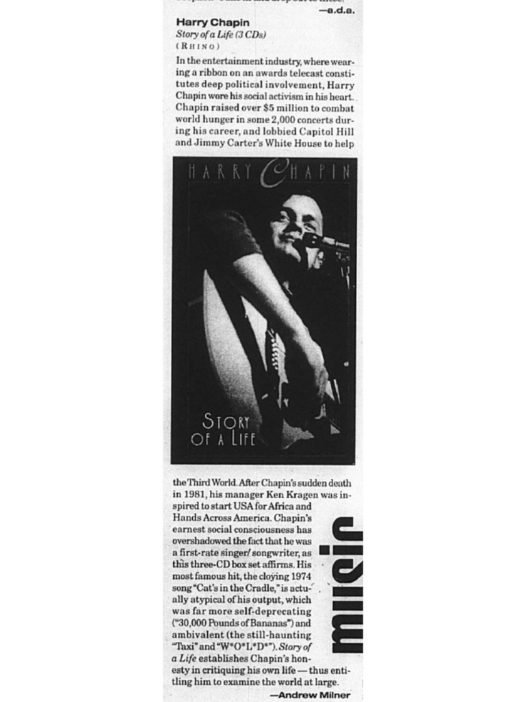 Harry Chapin Box Set Review | PDF
