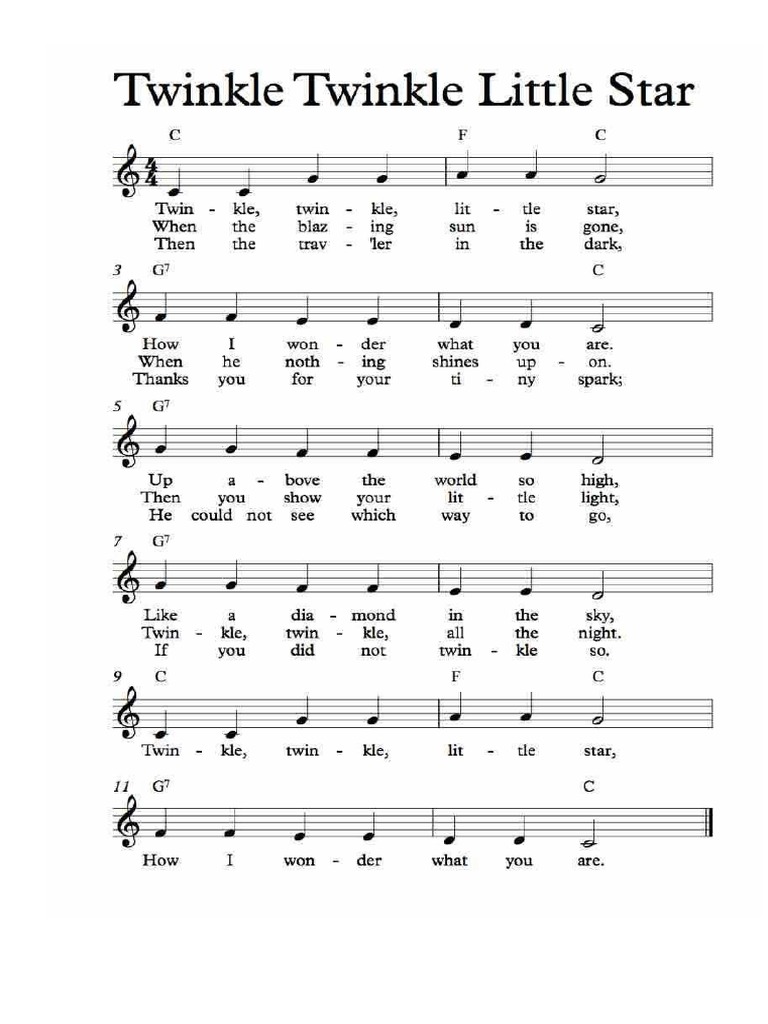 Twinkle Twinkle Littel Star | PDF