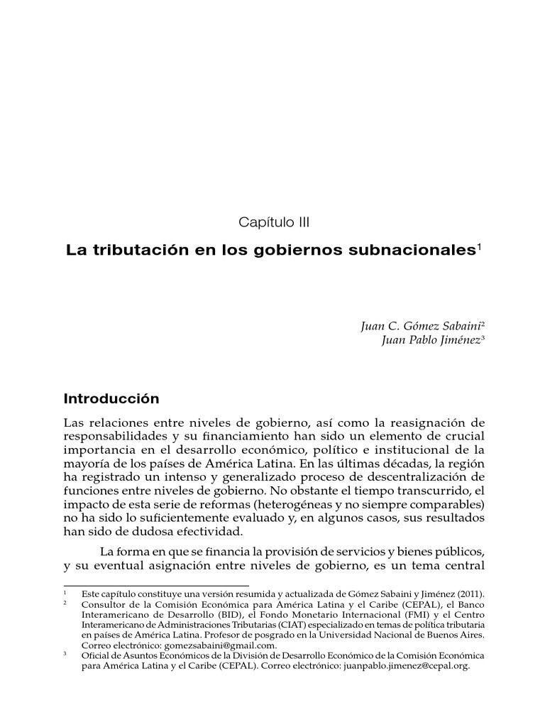 S15 La Tributación En Los Gobiernos Subnacionales Pdf Impuestos