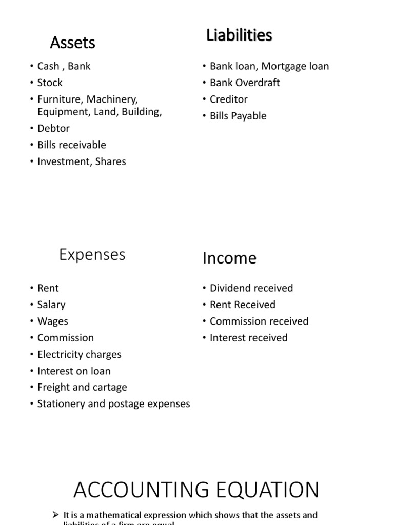 Accounting Equation | PDF | Expense | Liability (Financial Accounting)