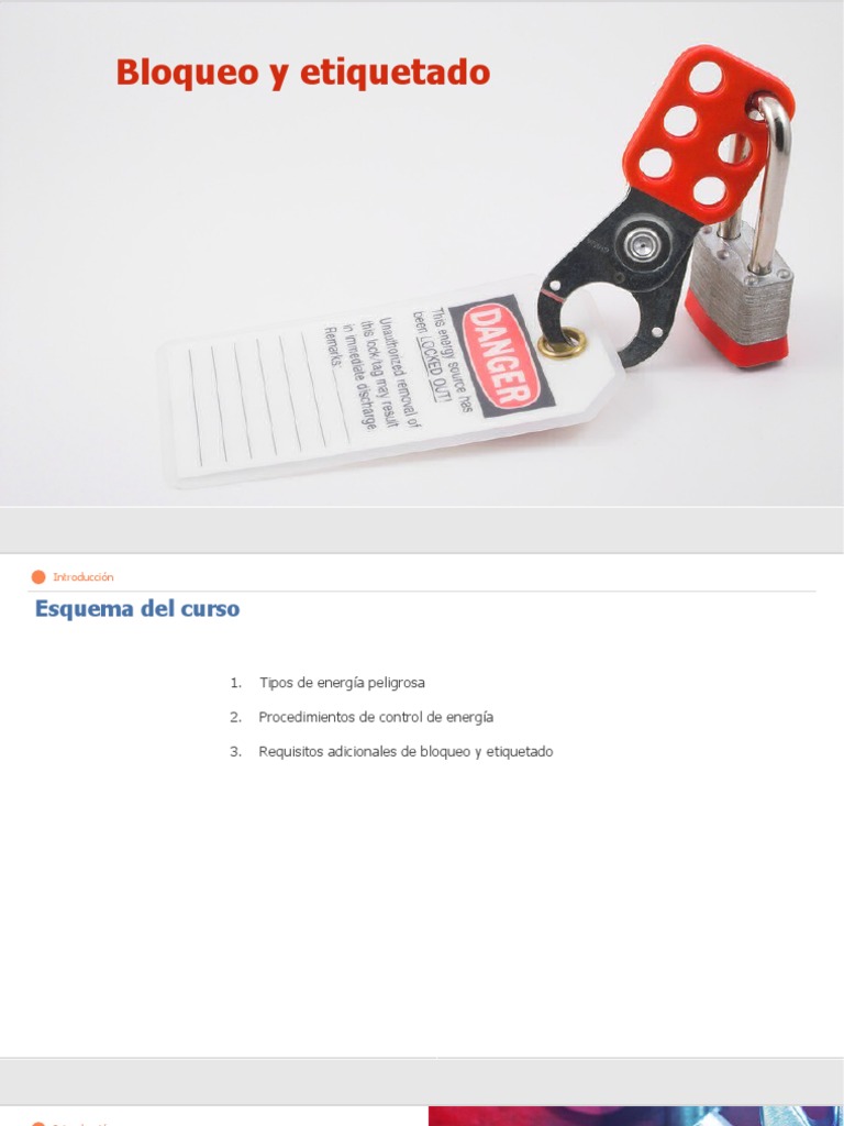 Bloqueo y Etiquetado | PDF | Presión | Ingenieria Eléctrica