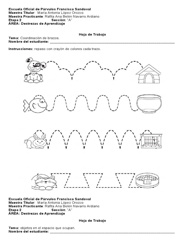 Hoja De Trabajo Colocha Pdf