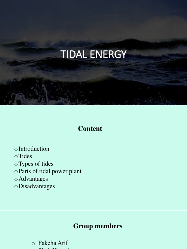 Tidal Energy | Download Free PDF | Tide | Physical Quantities