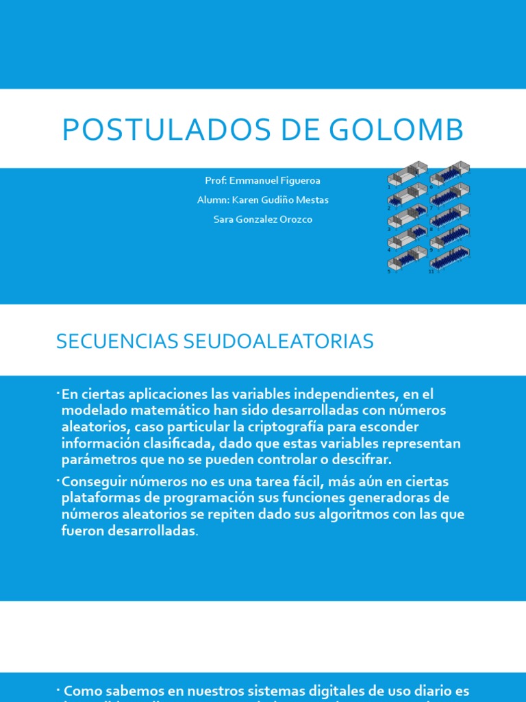 Postulados de Golomb | PDF