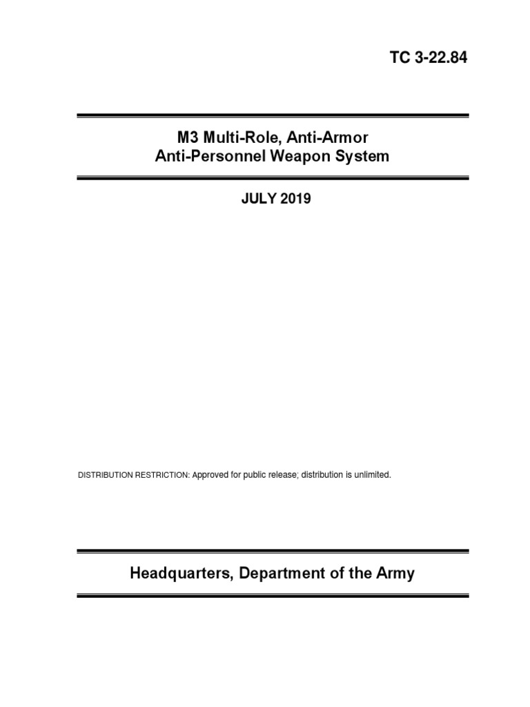 Arn18072 - TC 3-22x84 Final Web | PDF | Artillery | Trigger (Firearms)