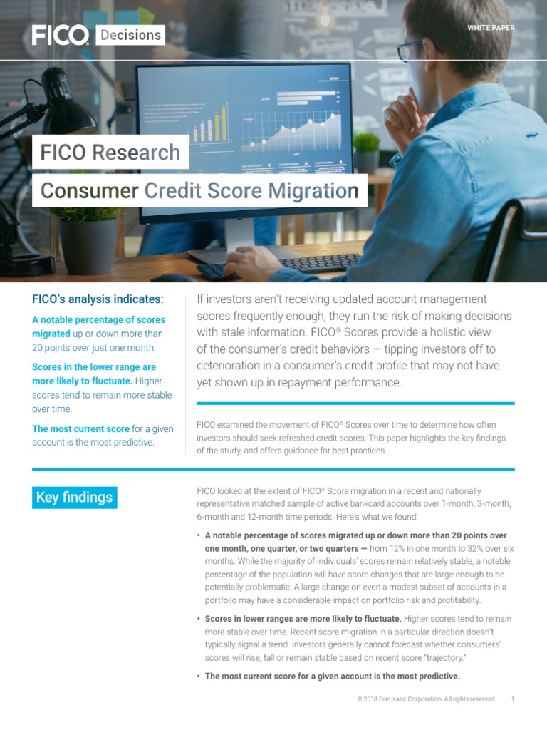 FICO Research Consumer Credit Score Migration 4577WP en | PDF | Money ...