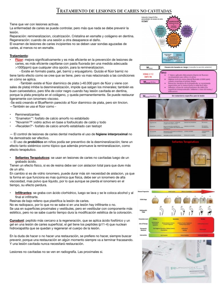 Tratamiento de caries no cavitadas | PDF | Materiales | Química