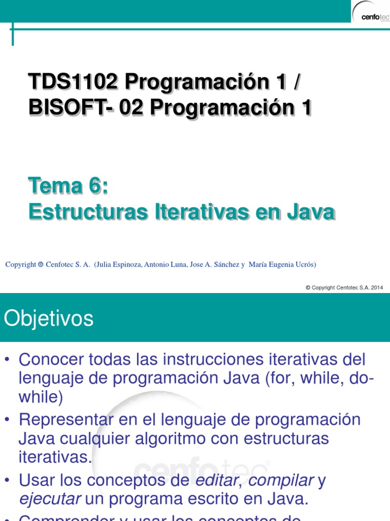 06 Ciclos en Java | PDF | Java (lenguaje de programación) | Multiplicación