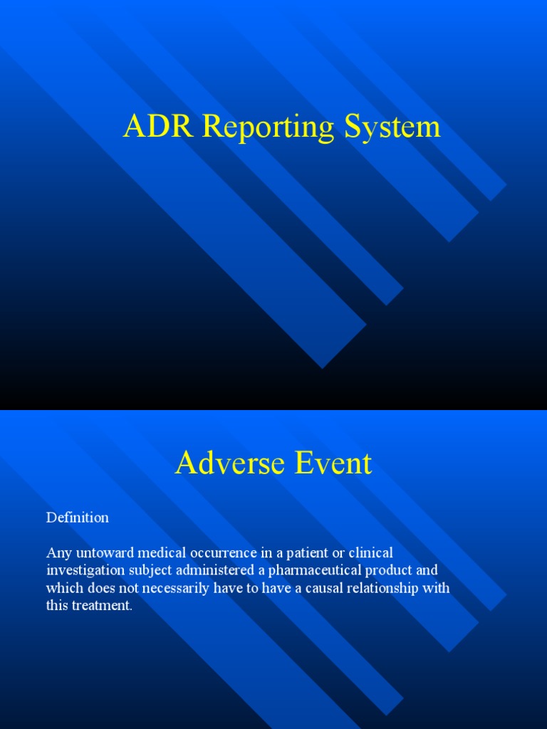 ADR Reporting System | PDF | Pharmacovigilance | Adverse Effect