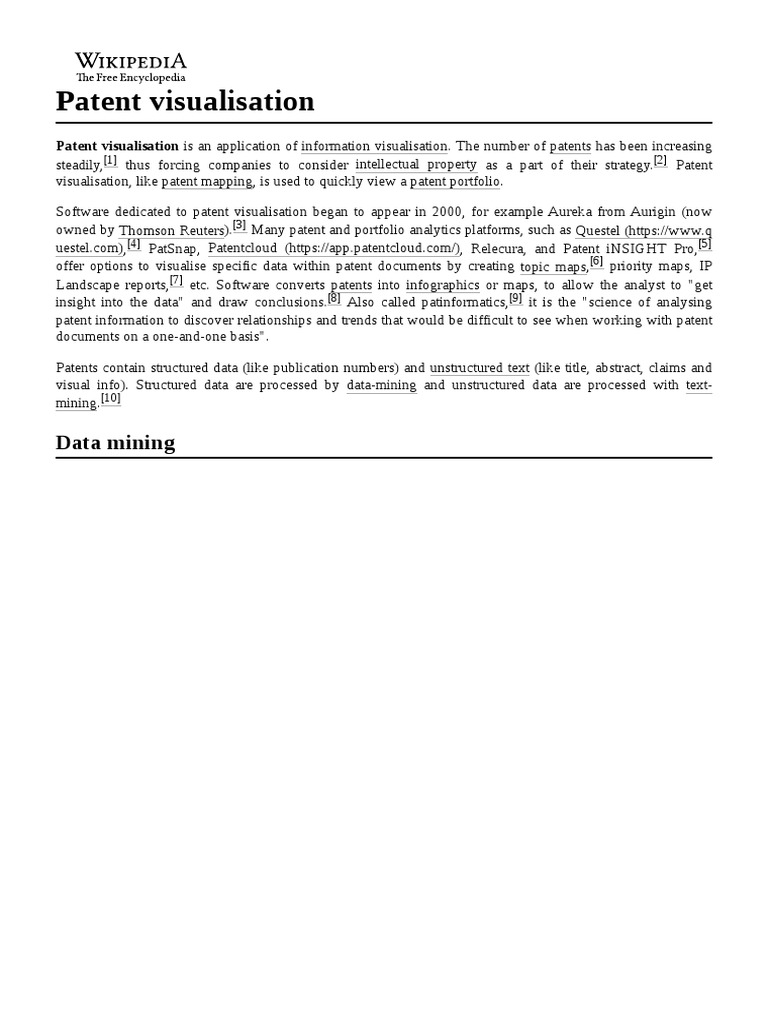 Patent Visualisation | PDF | Data Management | Cognitive Science