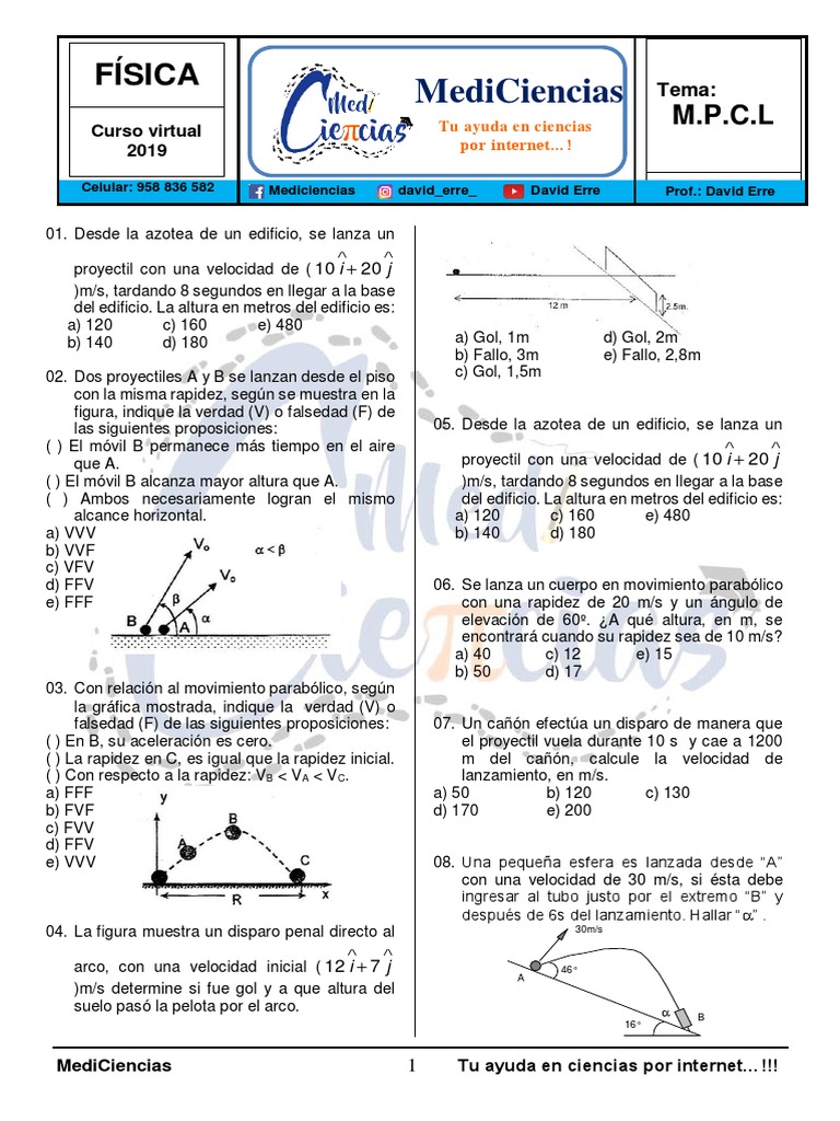 MPCL | PDF | Mecánica | Movimiento (física)
