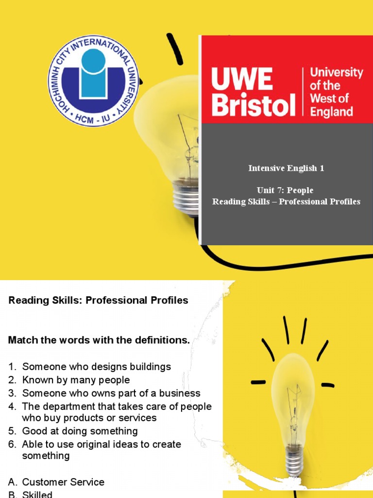 02 Reading Skills - Professional Profiles | PDF