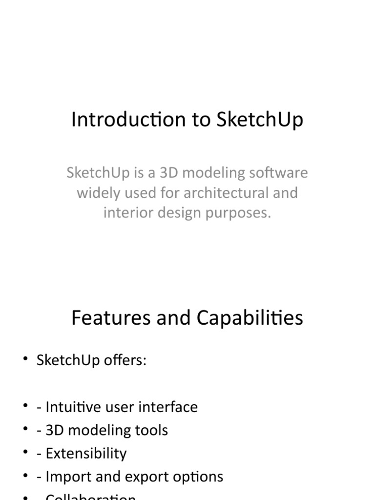 Sketchup Presentation | PDF