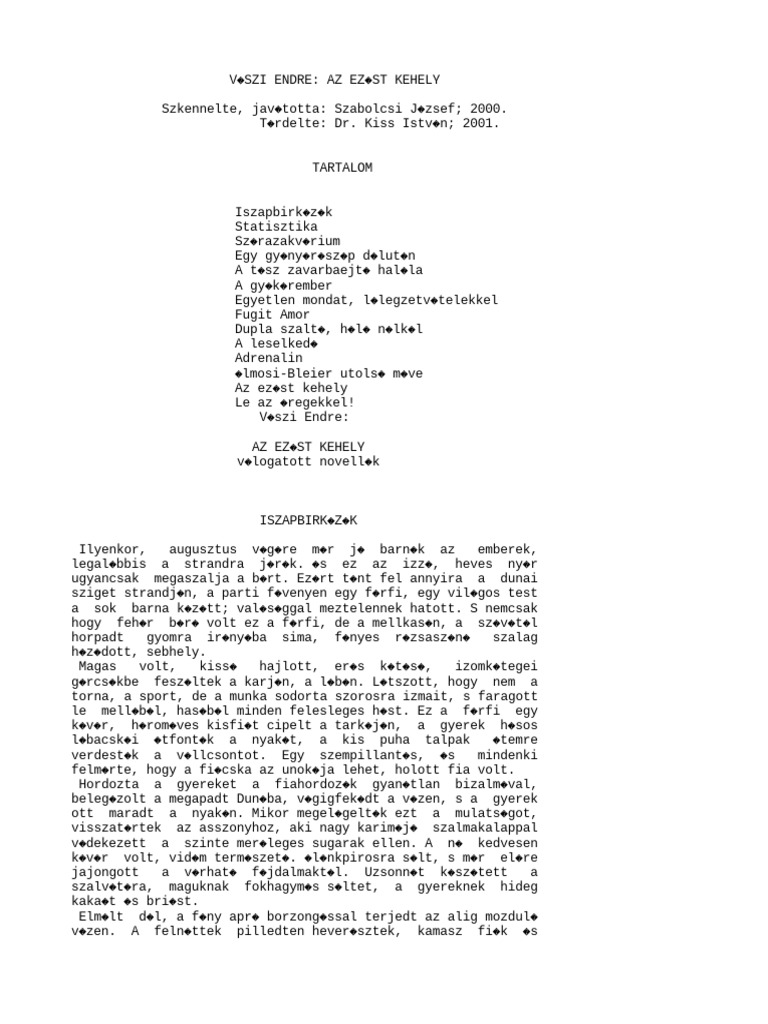 Vészi Endre Az Ezüst Kehely | PDF