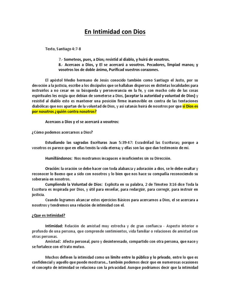 En Intimidad Con Dios Pdf Dios Pecado