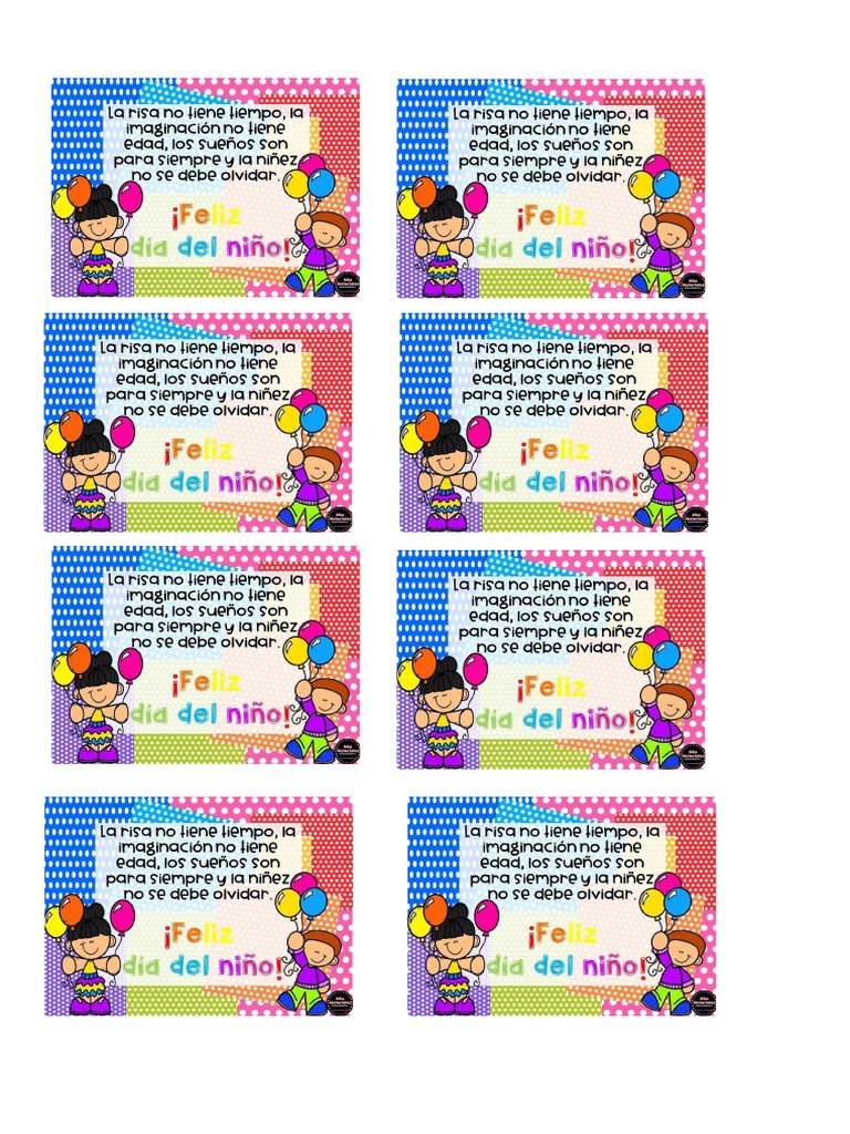 Stickers Dia Del Niño | PDF