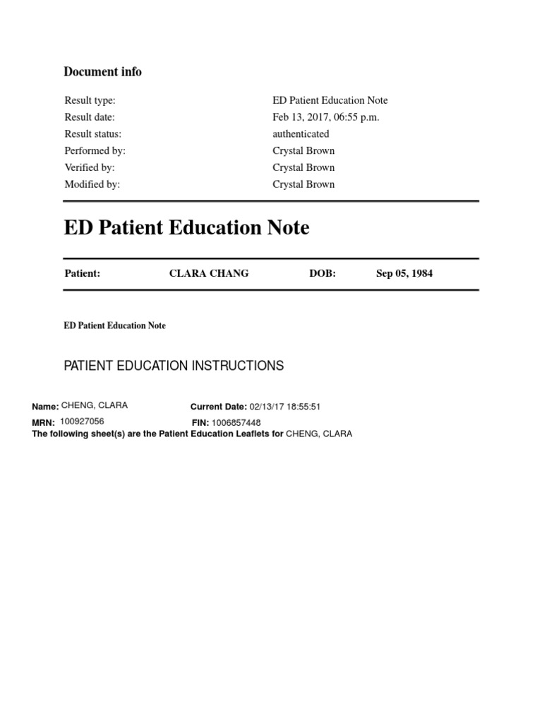 ED Patient Education Note 02-13-2017 | PDF