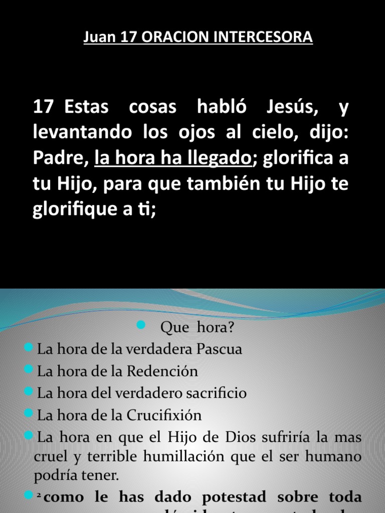Juan 17 Oracion Intercesora | Descargar gratis PDF | Oración | Vida ...