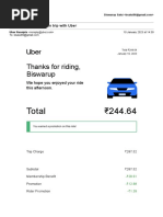 Uber Bill | PDF | Invoice | Payments