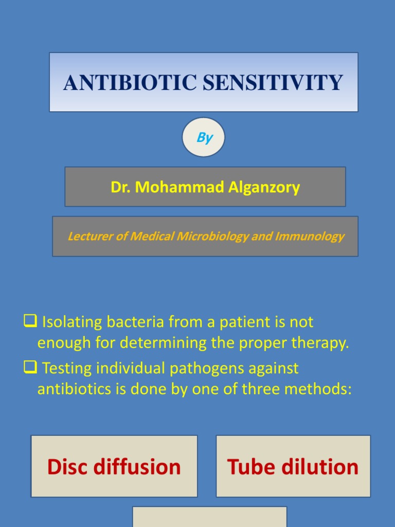 Antibiotic Sensitivity | PDF