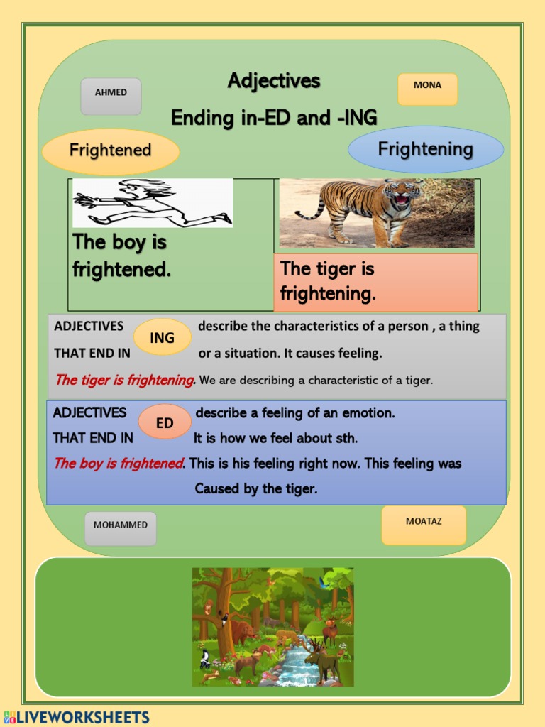 ED AND - ING Adjectives | PDF | Feeling | Adjective