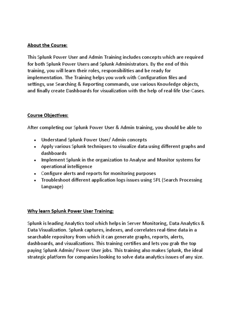 Splunk Print | PDF | Data | Analytics